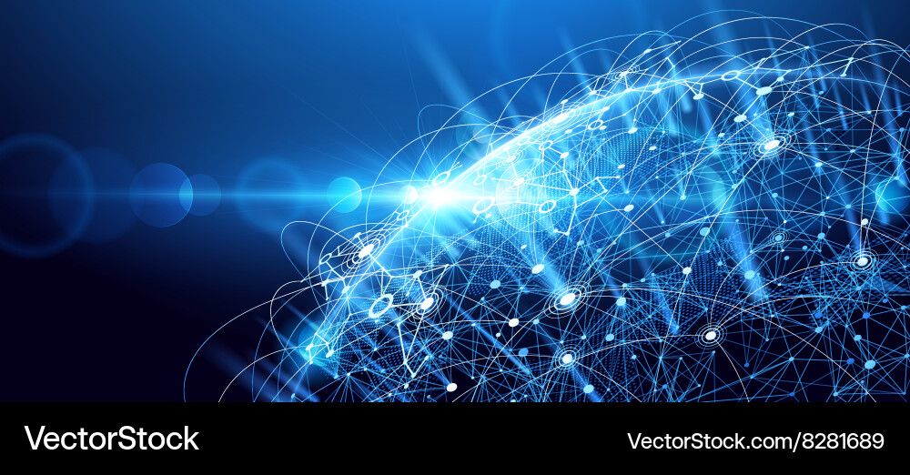 Global network background Royalty Free Vector Image