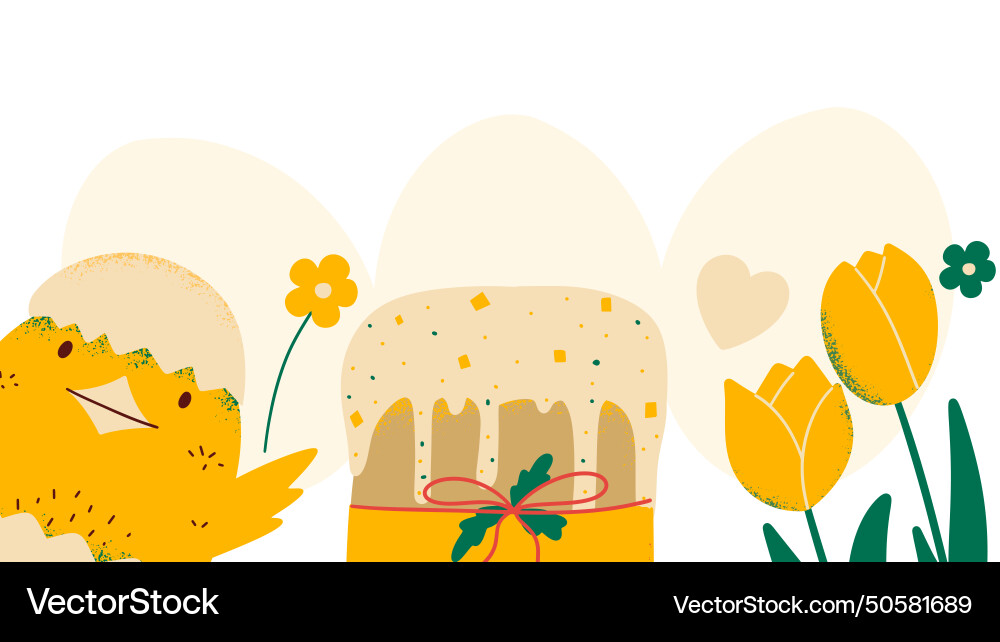 Happy easter background spring banner Royalty Free Vector