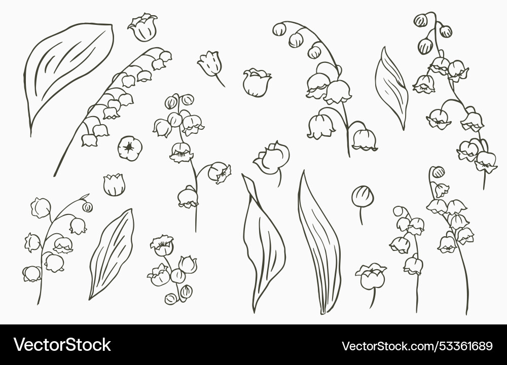 Line object collection Royalty Free Vector Image