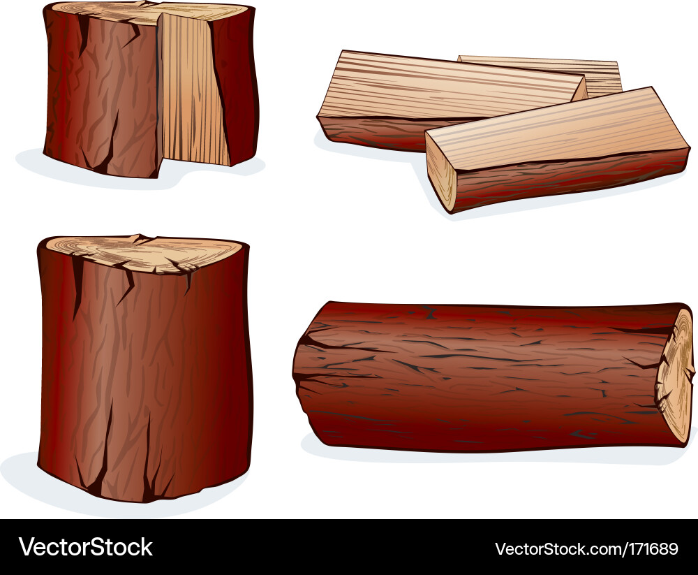 Wood log Royalty Free Vector Image - VectorStock