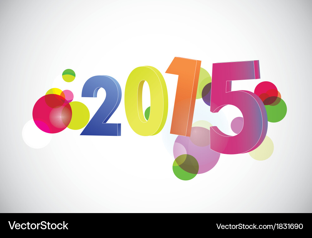 2015 card Royalty Free Vector Image - VectorStock