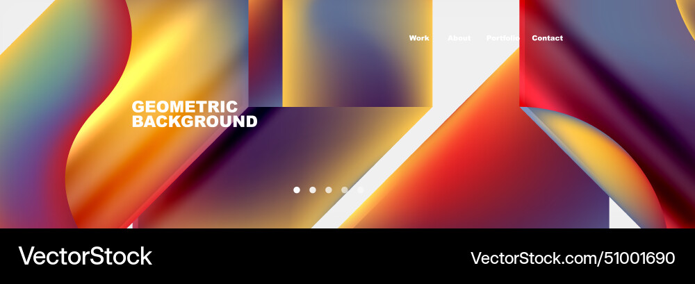 A vibrant geometric background featuring rainbow Vector Image