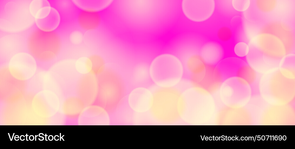 Abstract circle bokeh wallpaper bright pink color Vector Image