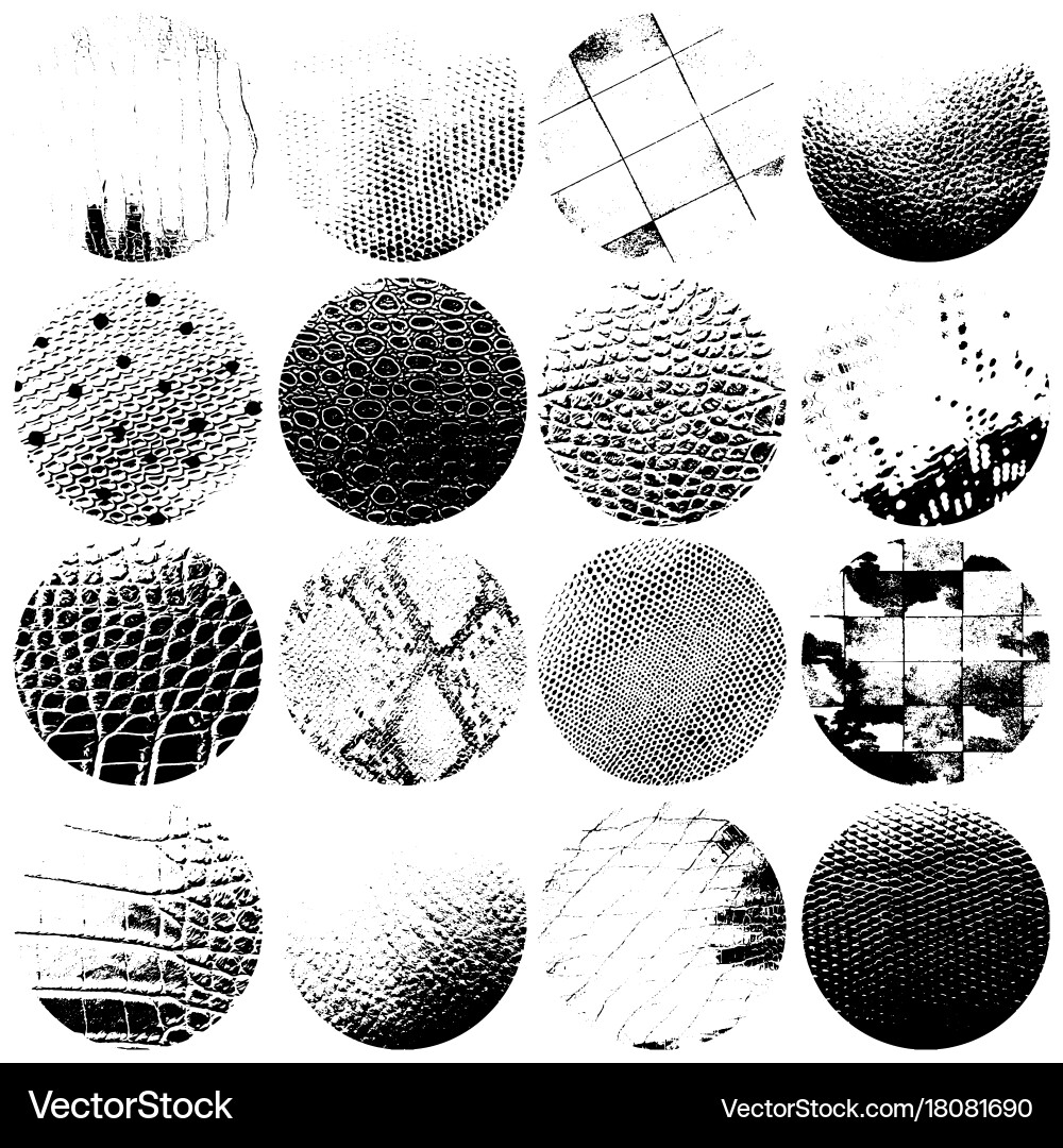 Circular grunge textures set03 Royalty Free Vector Image