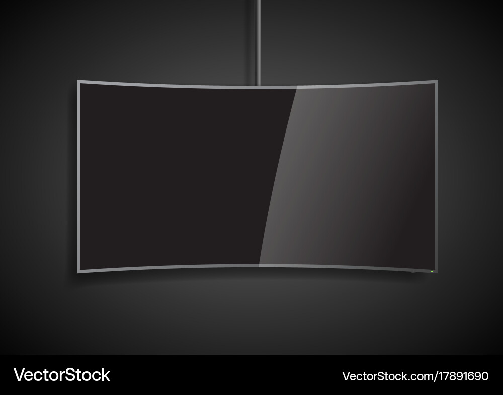 Curved screen smart tv Royalty Free Vector Image