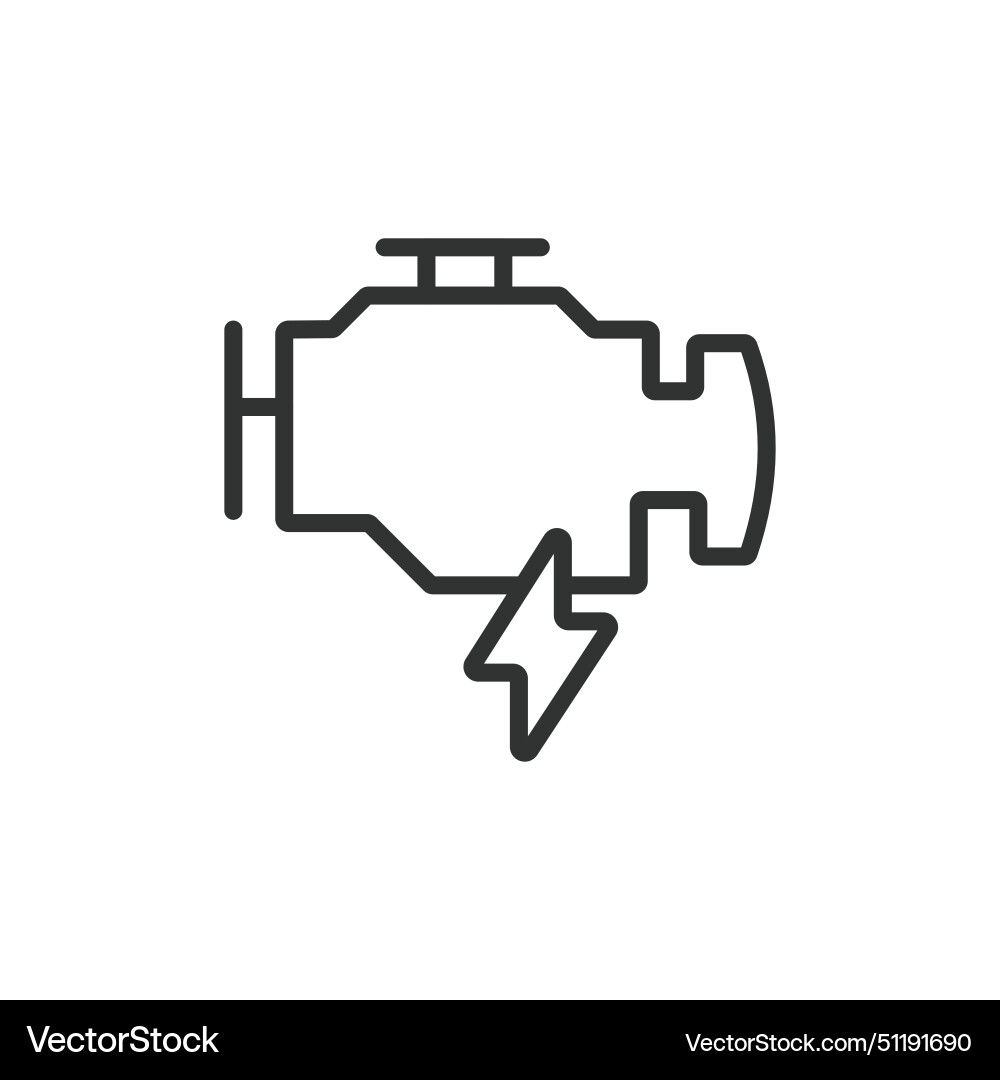 Engine in line design motor power machine Vector Image