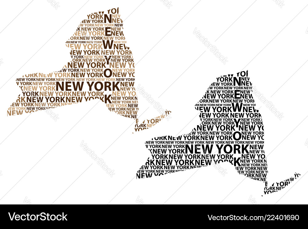 New York State Map Royalty Free Vector Image - VectorStock