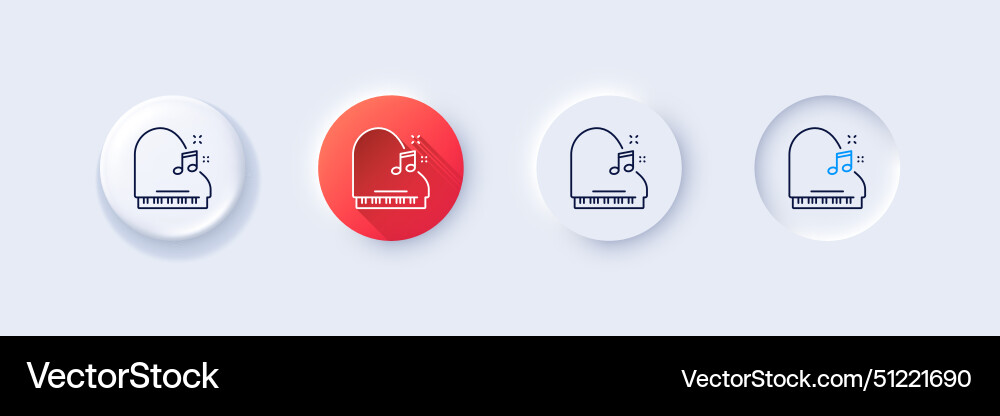 Piano line icon musical instrument sign Royalty Free Vector