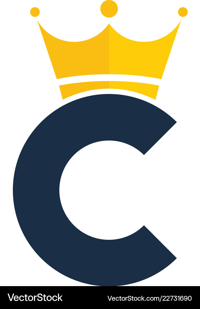 Royal Letter C Logo Icon Royalty Free Vector Image