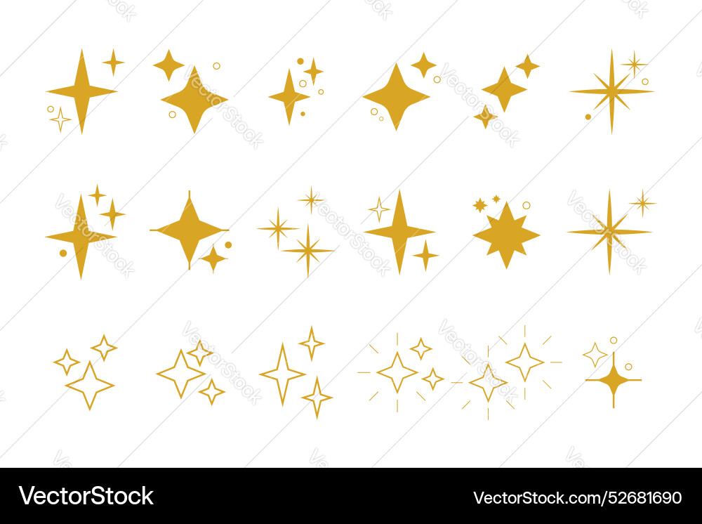 Stars in modern simple flat style Royalty Free Vector Image