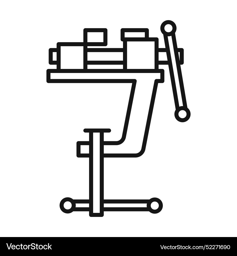 Vice clamp icon black line art logo Royalty Free Vector