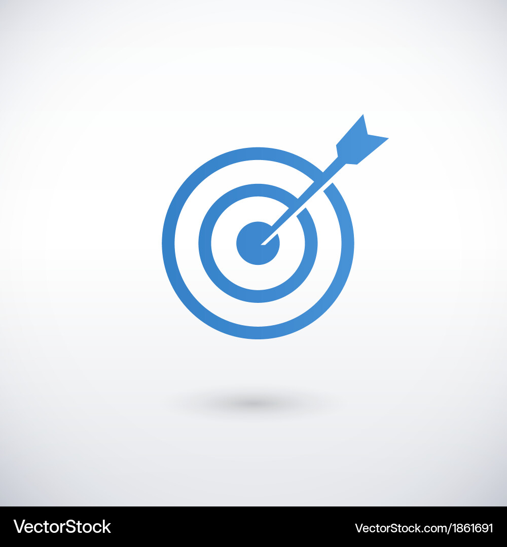 Achieving goal logo design template Royalty Free Vector
