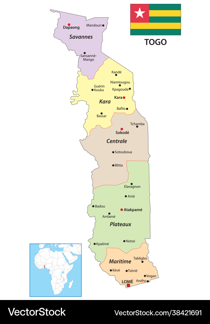 Togo On Africa Map