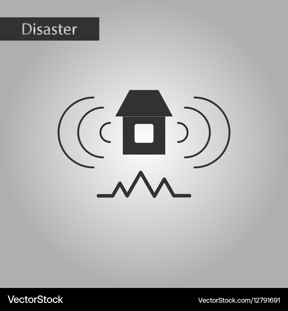 Black and white style icon natural disaster Vector Image
