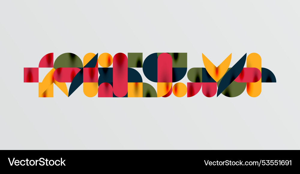 Circles semi squares and round shapes Royalty Free Vector