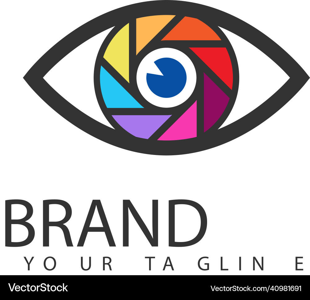 Eye and lens logo Royalty Free Vector Image - VectorStock