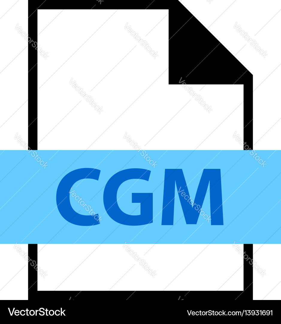 File name extension cgm type Royalty Free Vector Image