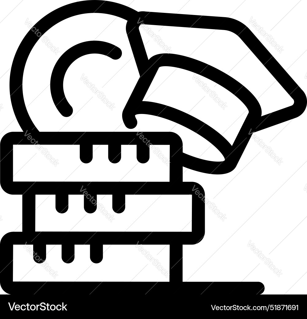 Graduation cap falling on stack of coins Vector Image