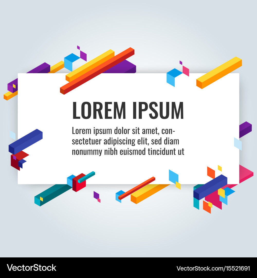 Infographic poster with written text information Vector Image