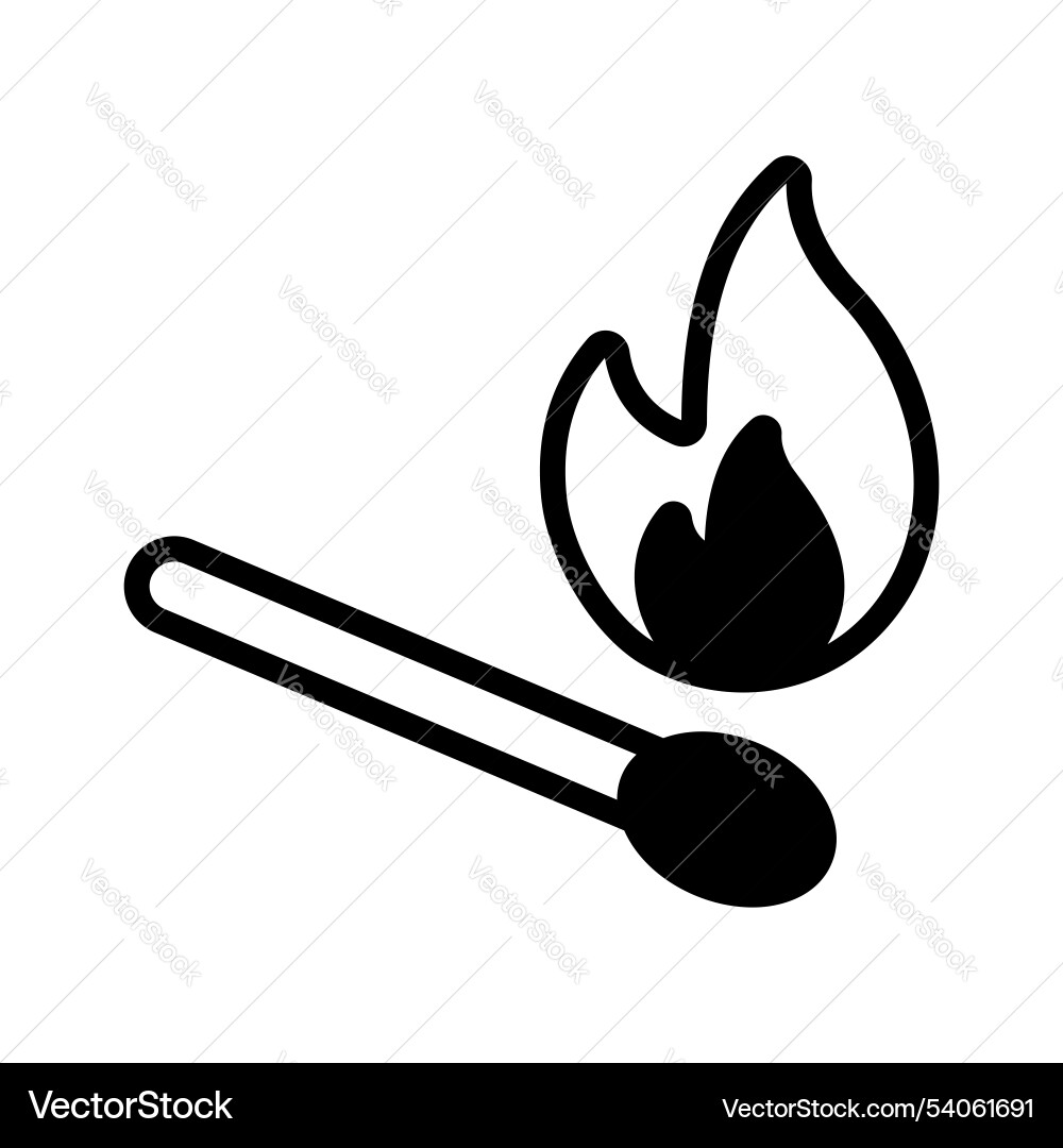 Matchstick Royalty Free Vector Image - VectorStock