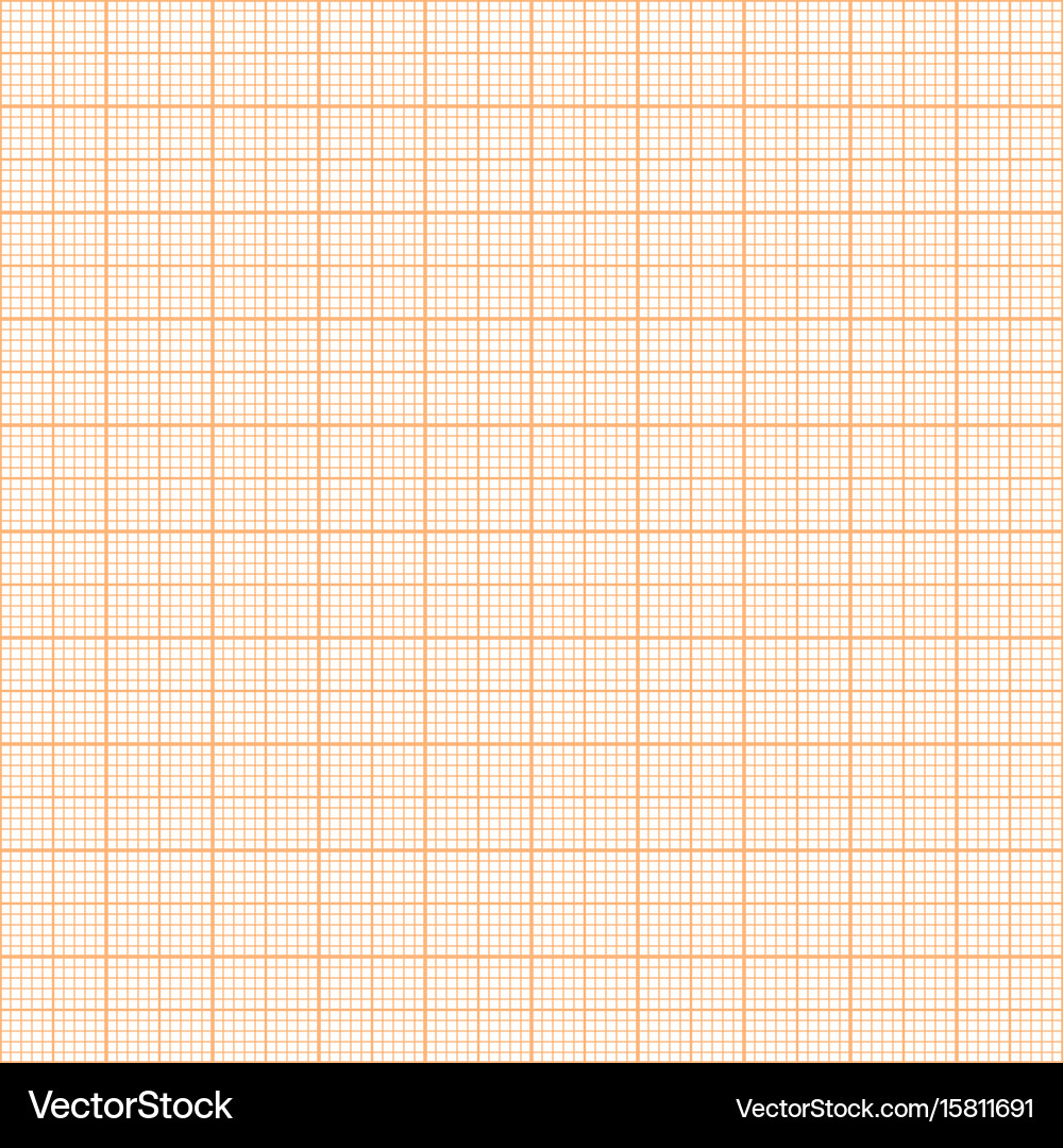 Orange metric graph paper seamless pattern Vector Image