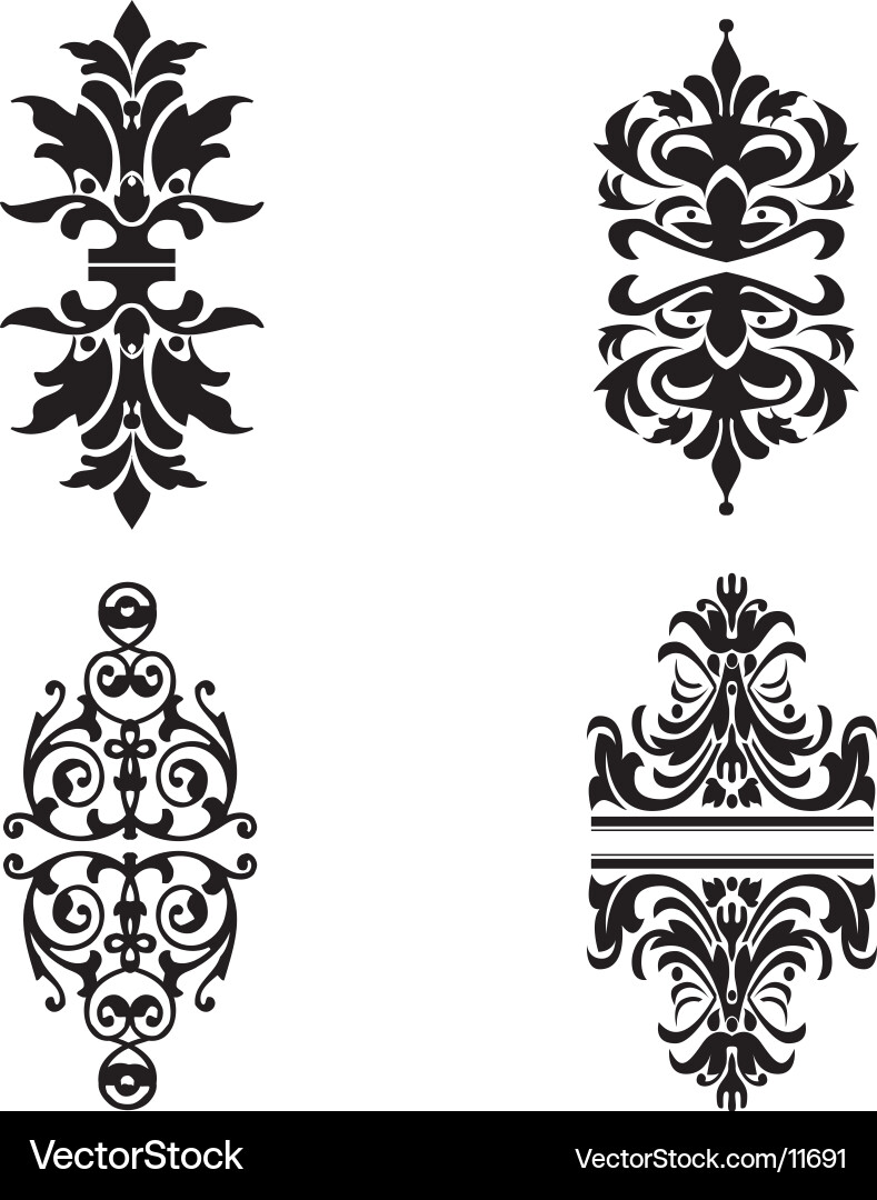 Ornate design elements Royalty Free Vector Image