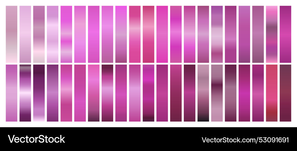Pink gradient set for light to bright colors Vector Image