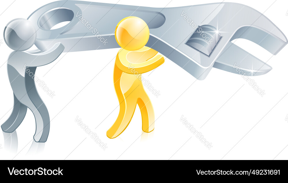 Spanner people Royalty Free Vector Image - VectorStock