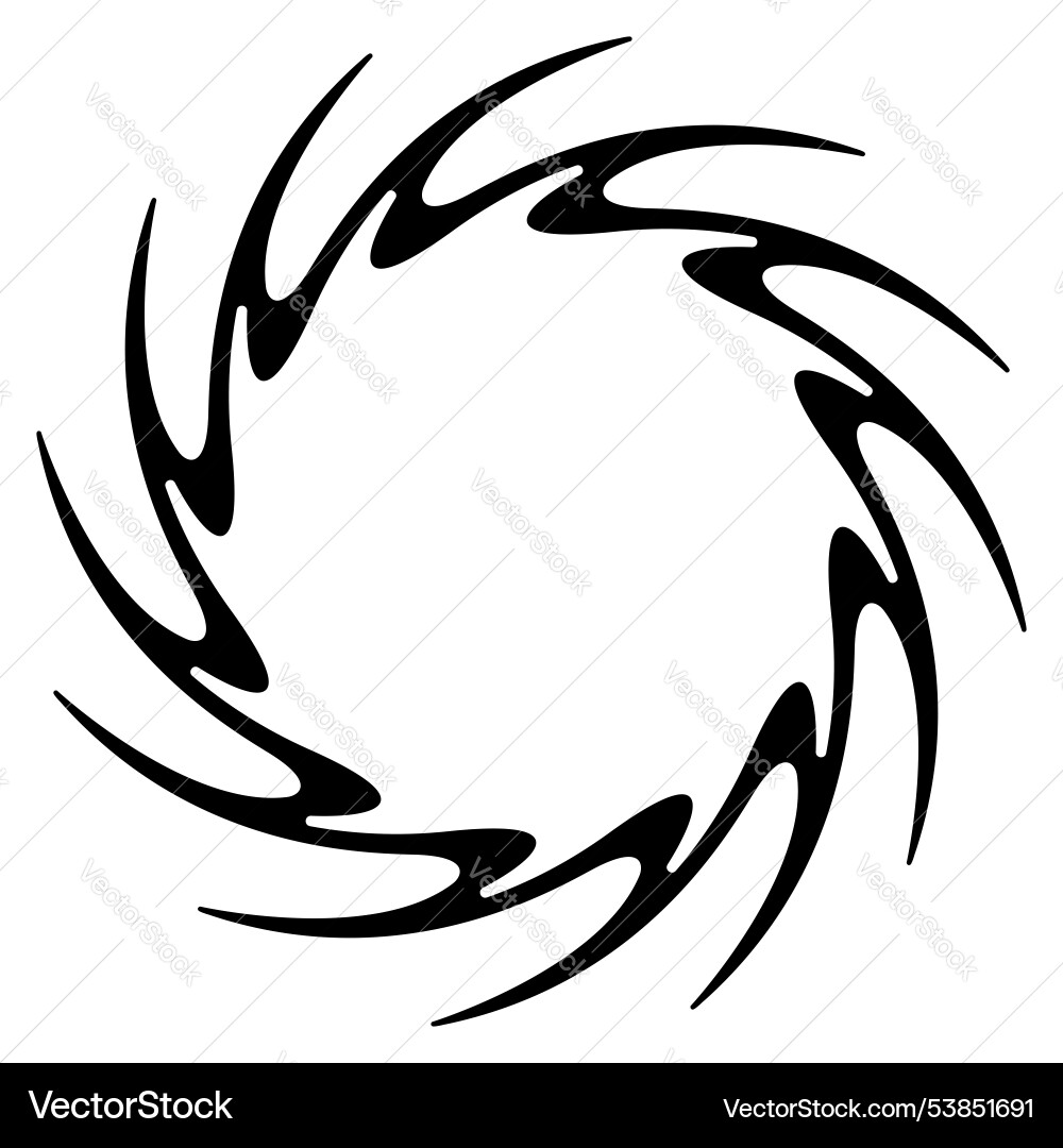 Spiral swirl twirl border frame Royalty Free Vector Image