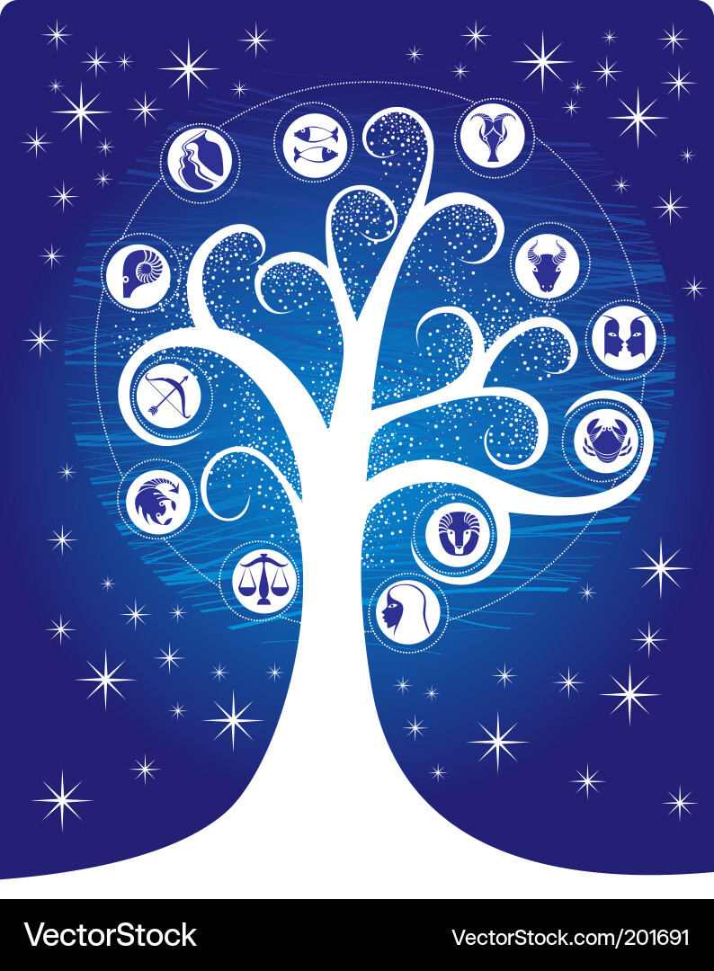 Zodiac tree Royalty Free Vector Image - VectorStock