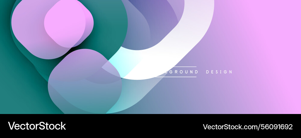 Circular abstract design with overlapping Vector Image
