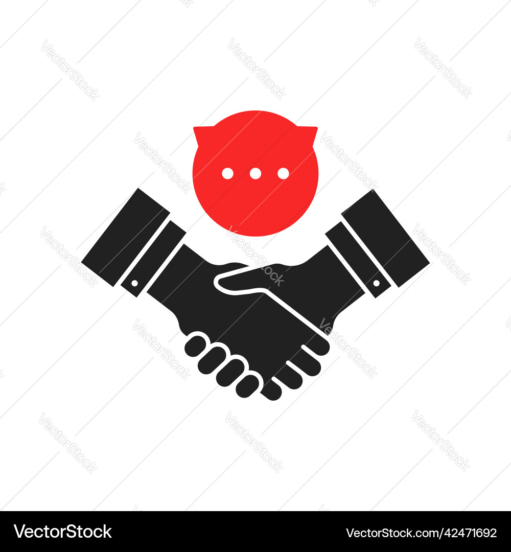 Easy communication between partners Royalty Free Vector