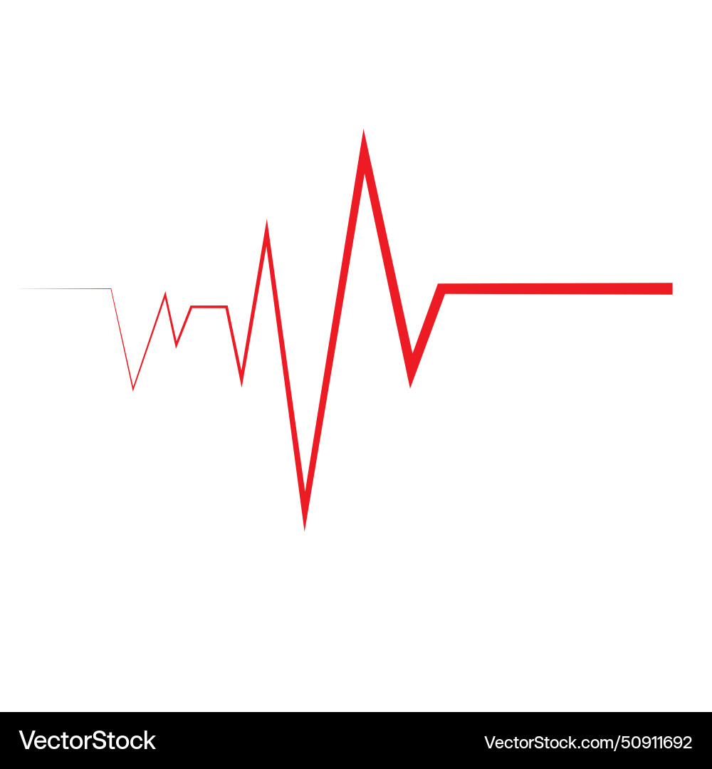 Heart beat pulse logo Royalty Free Vector Image