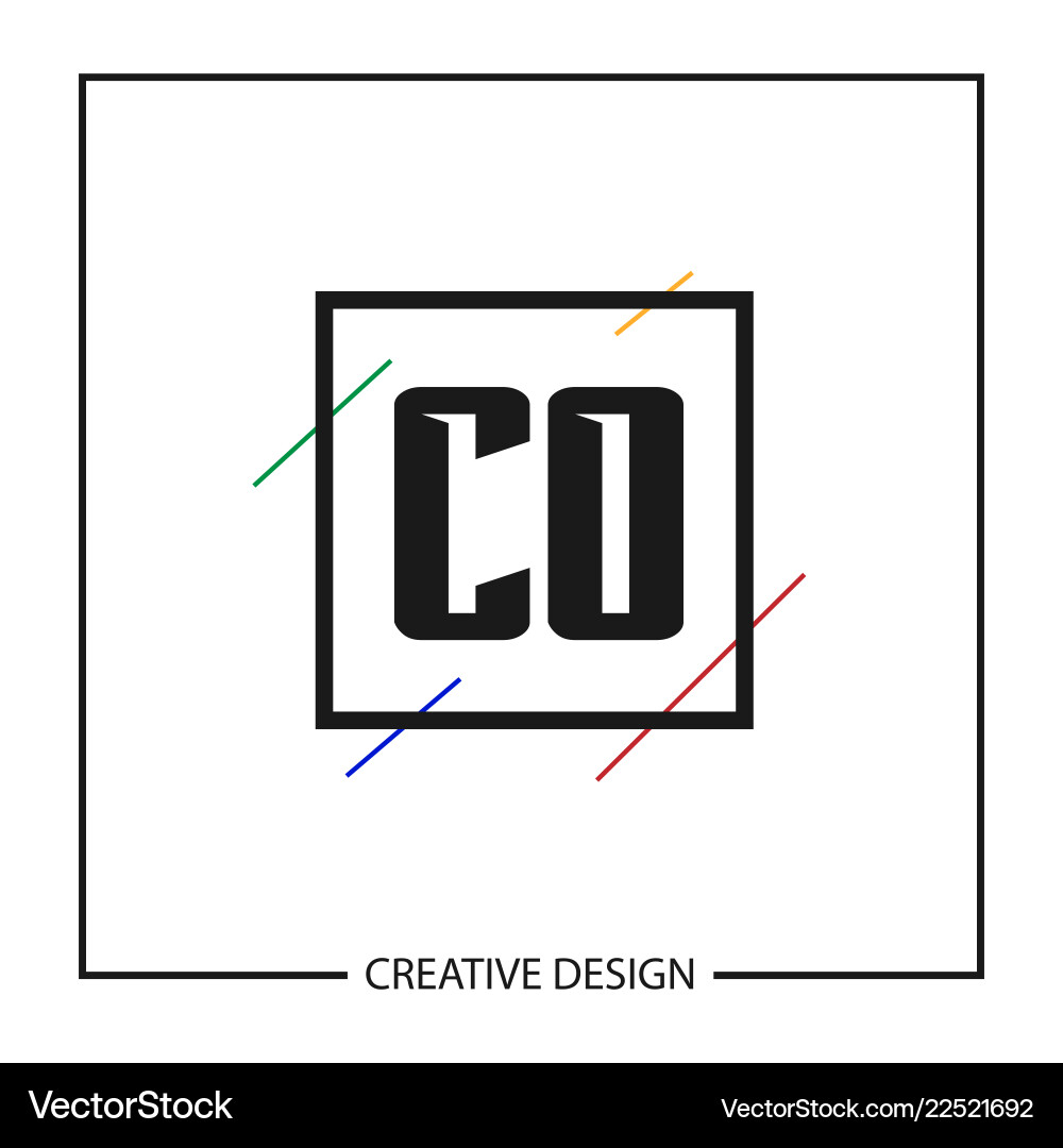 Initial letter co logo template design Royalty Free Vector