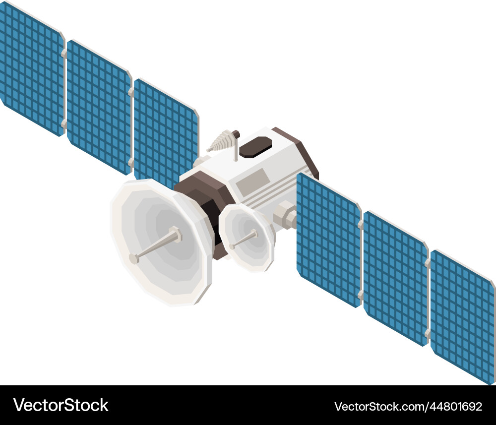 Isometric satellite Royalty Free Vector Image - VectorStock