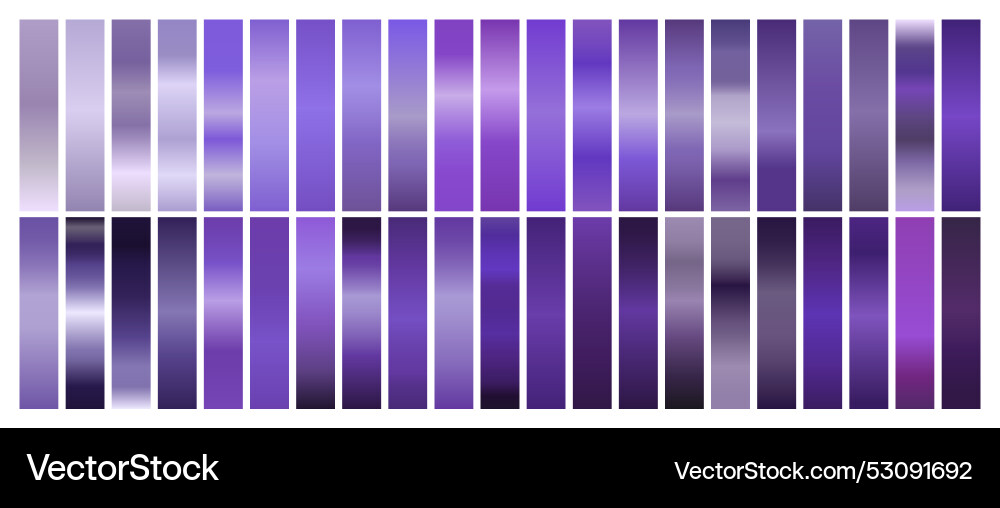 Purple gradient set for light to bright colors Vector Image