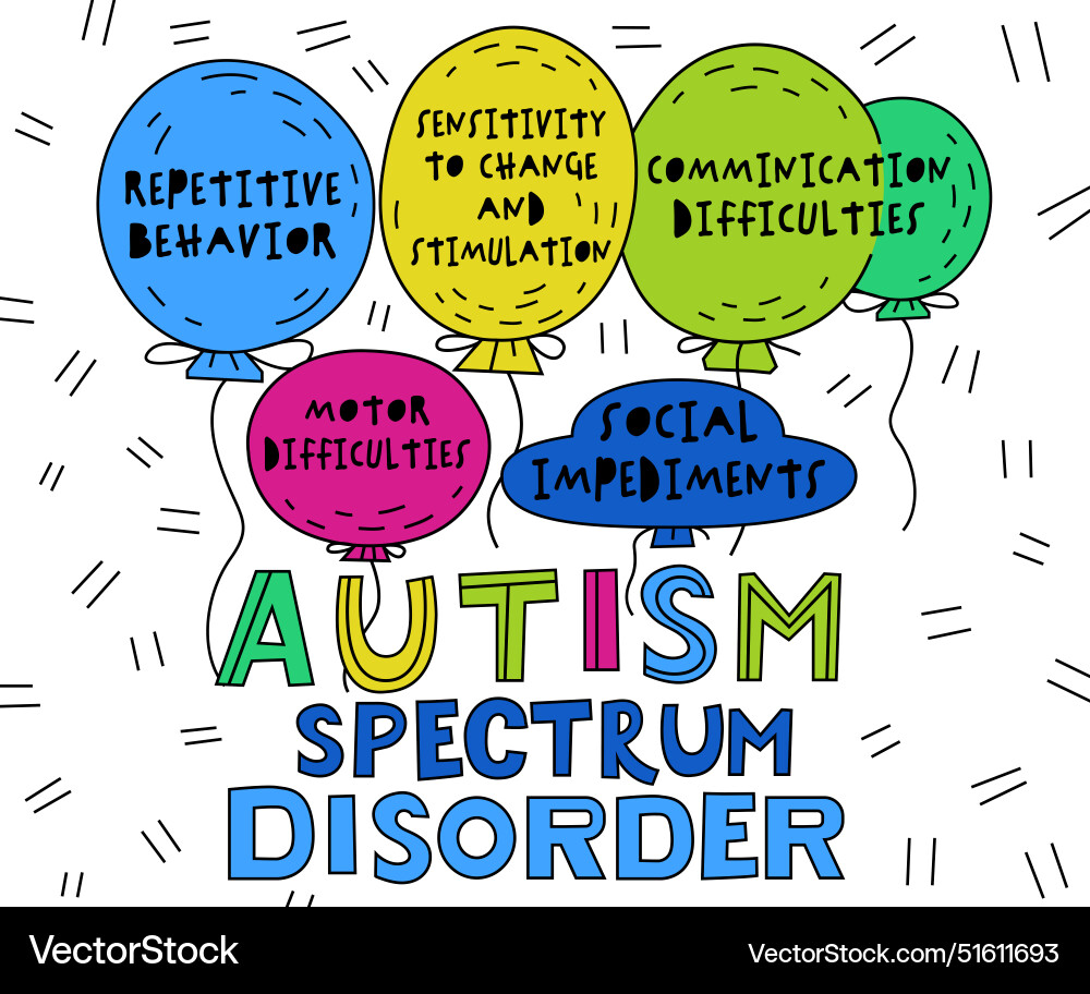 Autism spectrum disorder colorful pop art Vector Image