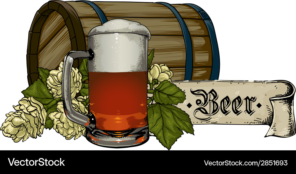 Bier Lizenzfreies Vektorbild - VectorStock