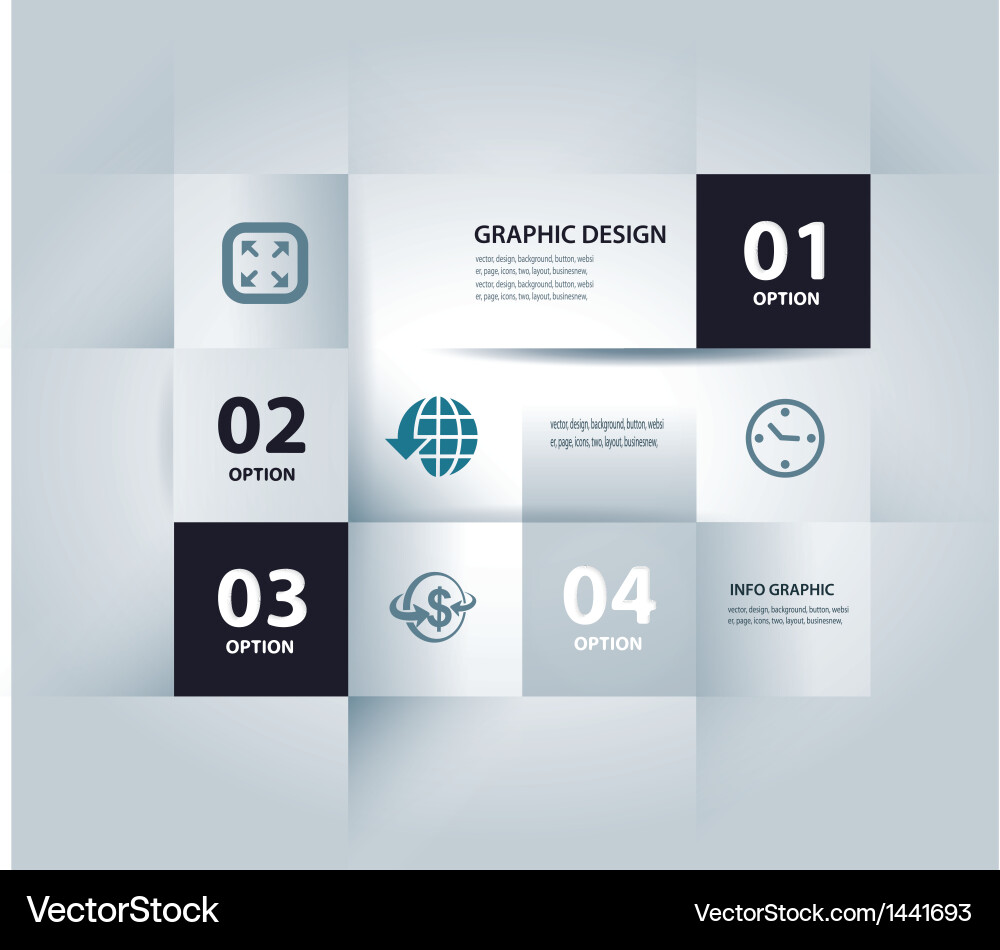 Business step paper data and numbers design Vector Image