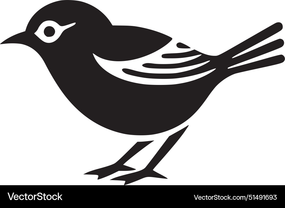 Robin bird - minimalist and flat logo Royalty Free Vector