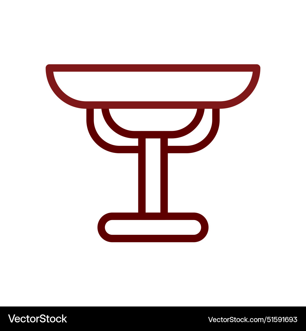 Table icon duocolor brown Royalty Free Vector Image