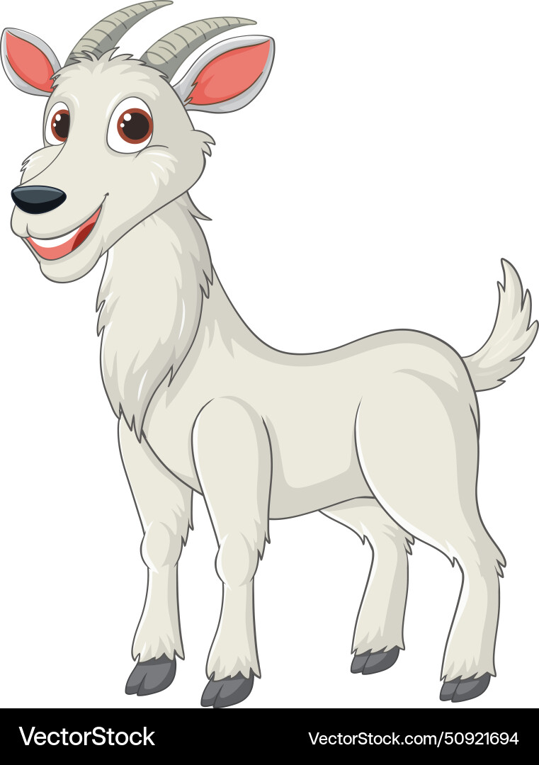 A happy smiling goat Royalty Free Vector Image
