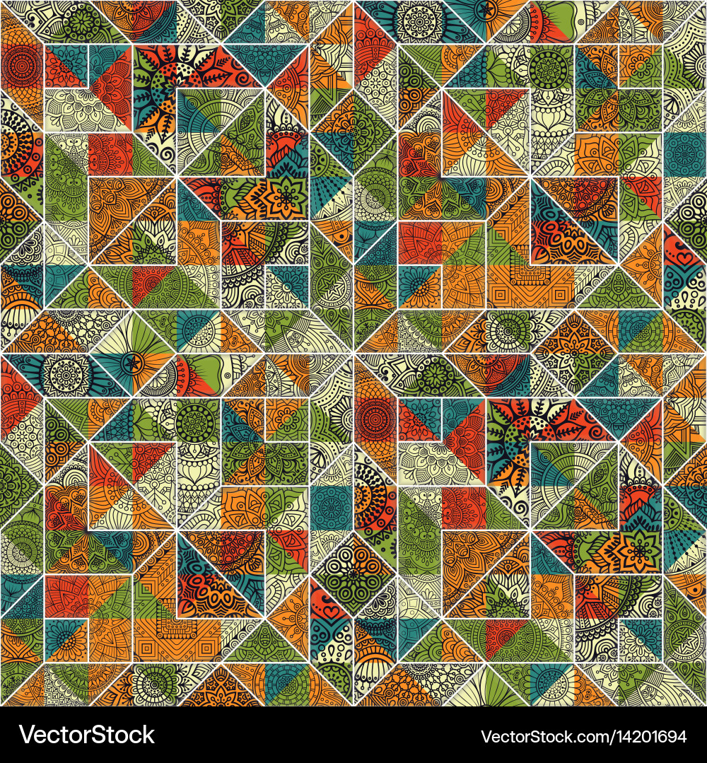 Colorful Ethnic Pattern Royalty Free Vector Image