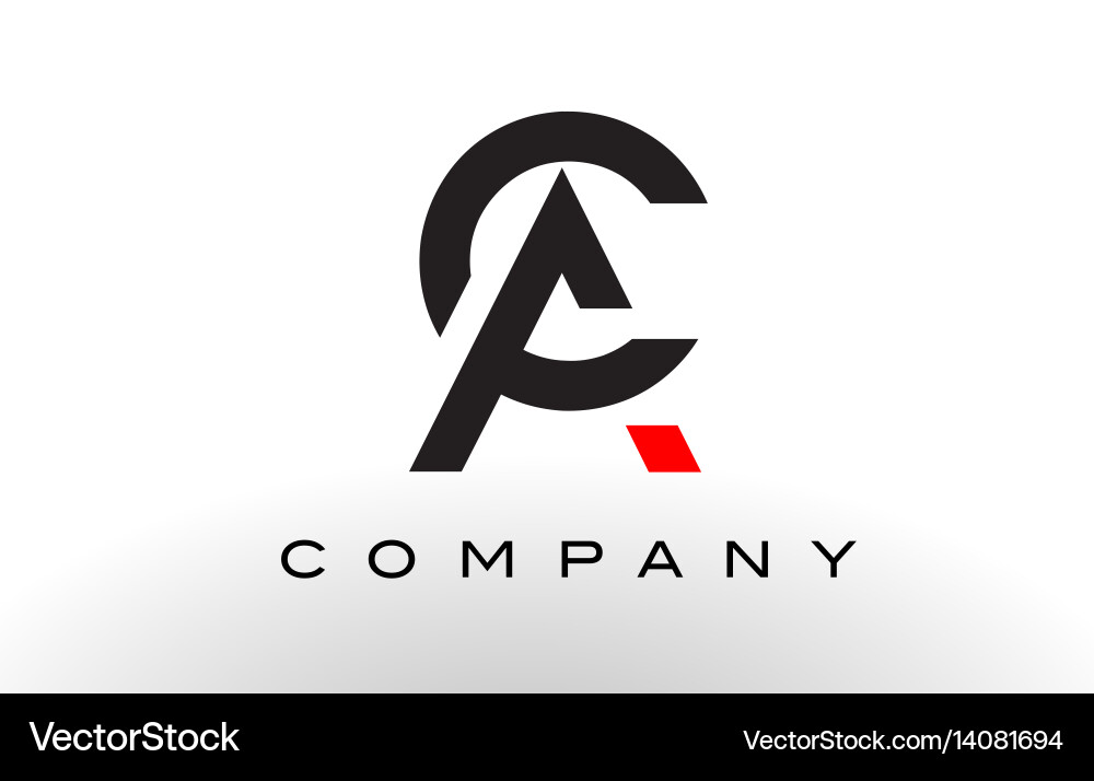 Letter 'AC' Logo - Minimalist Style Royalty Free Vector