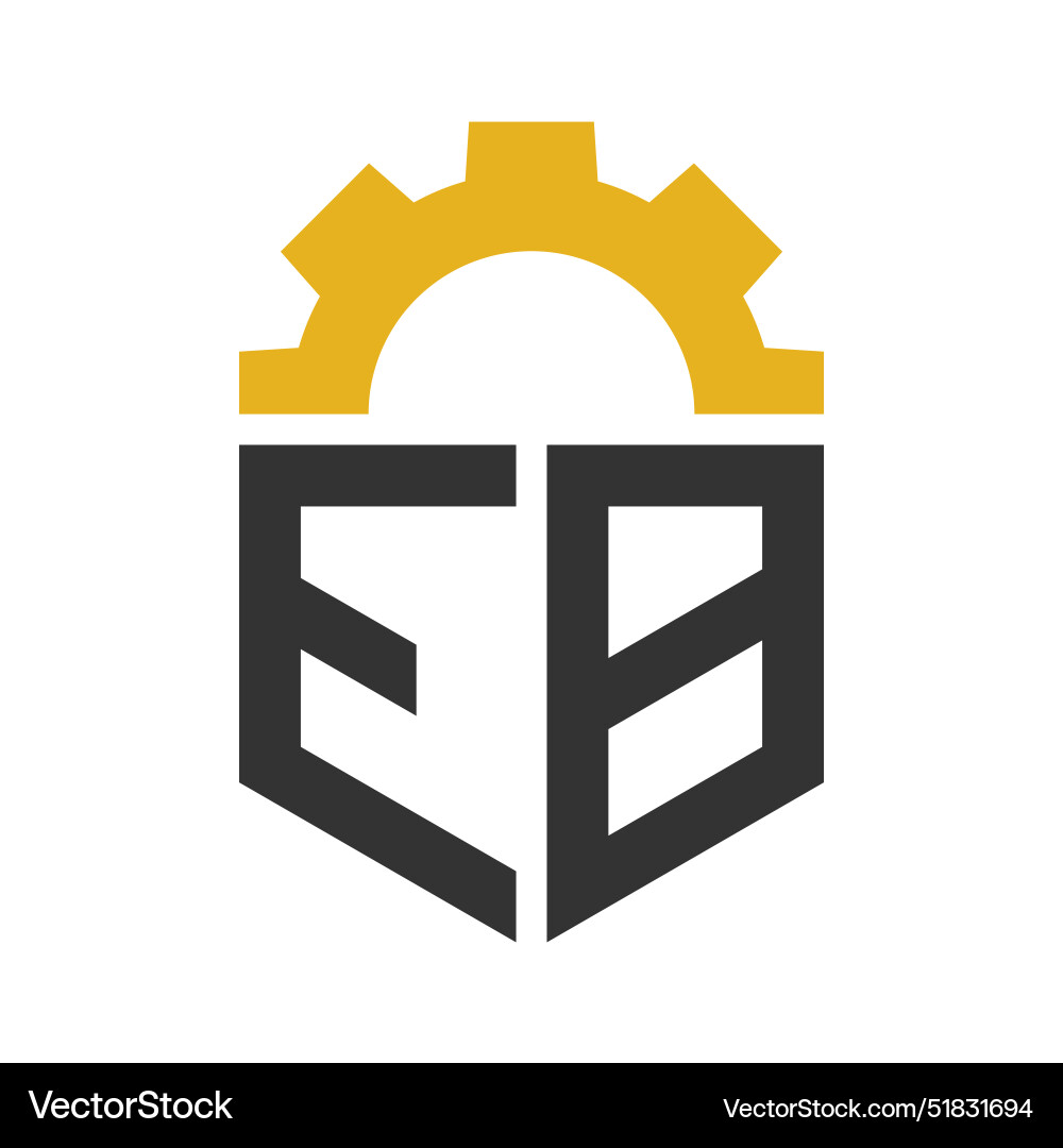 Letter gear logo design for service center Vector Image