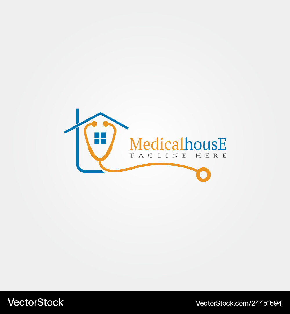 Medical house icon template creative logo design Vector Image