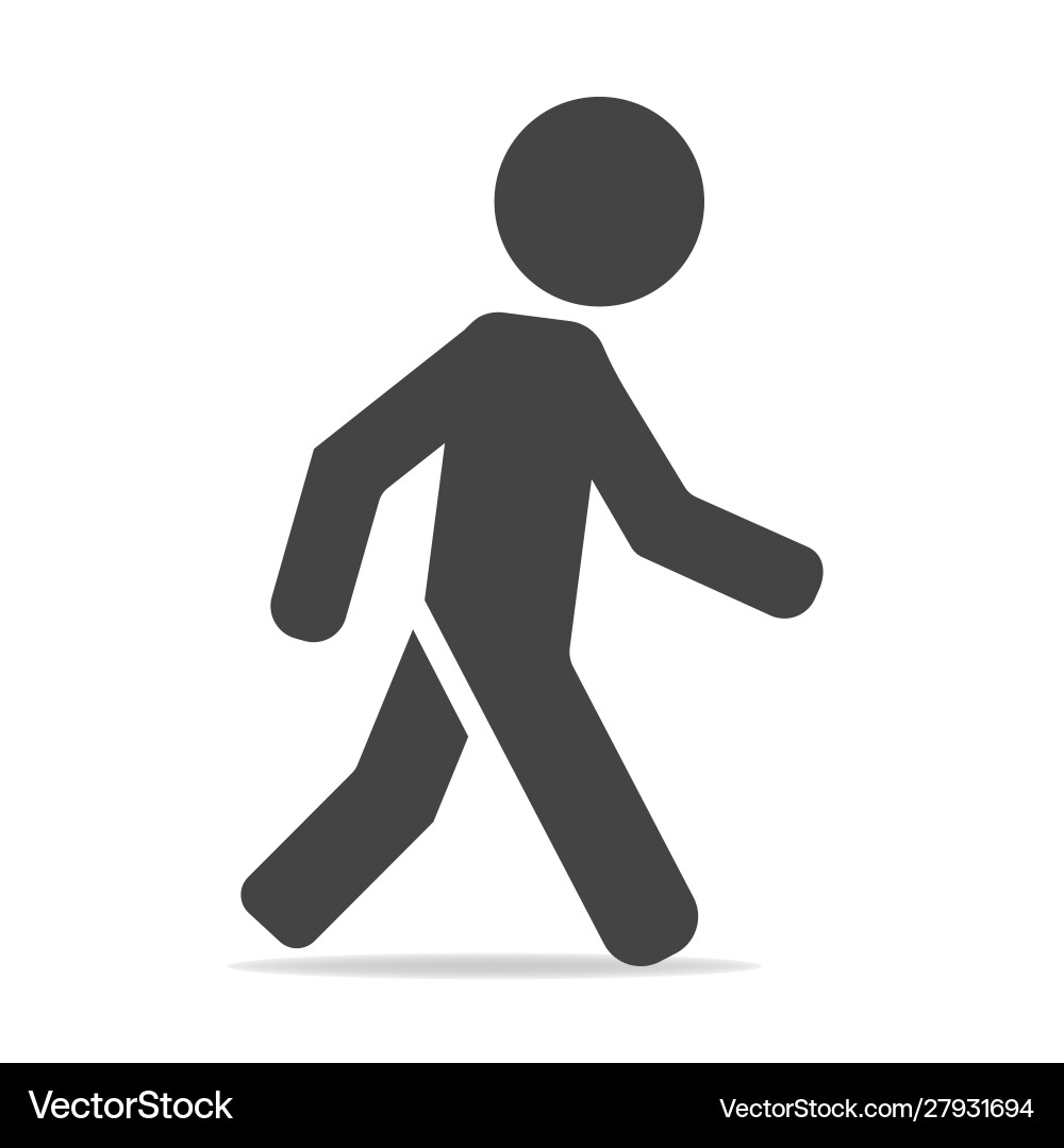 Walking Pedestrian Icon Royalty Free Vector Image