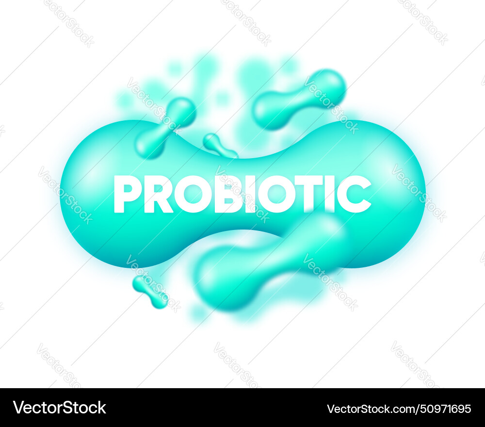 Bacteria probiotics prebiotic lactobacillus Vector Image