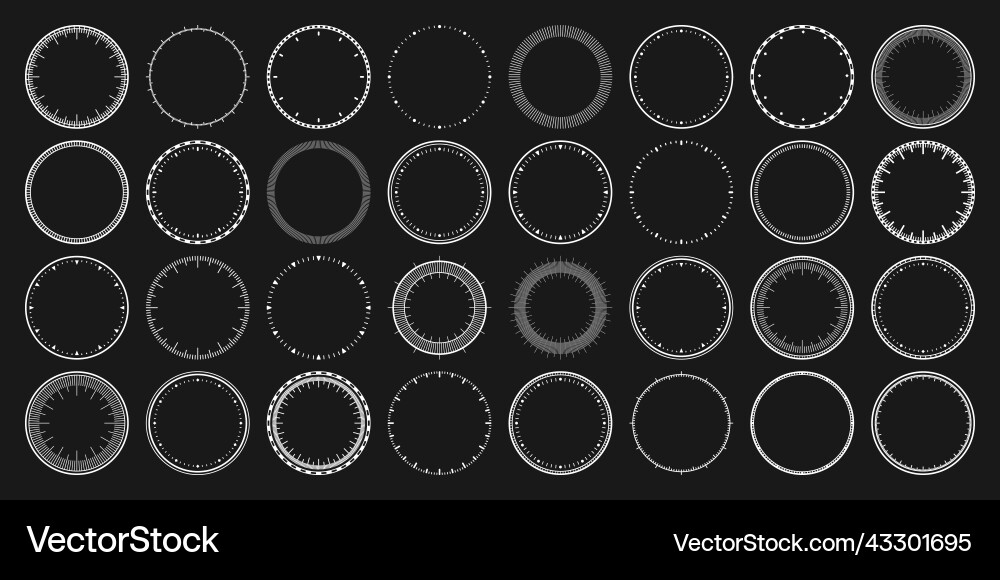 Clock Face Bezel - White Dial Royalty Free Vector Image