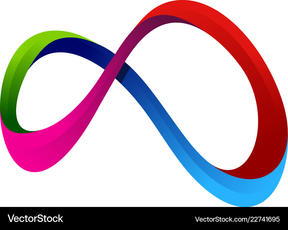 Colorful Infinity Loop Logo Royalty Free Vector Image